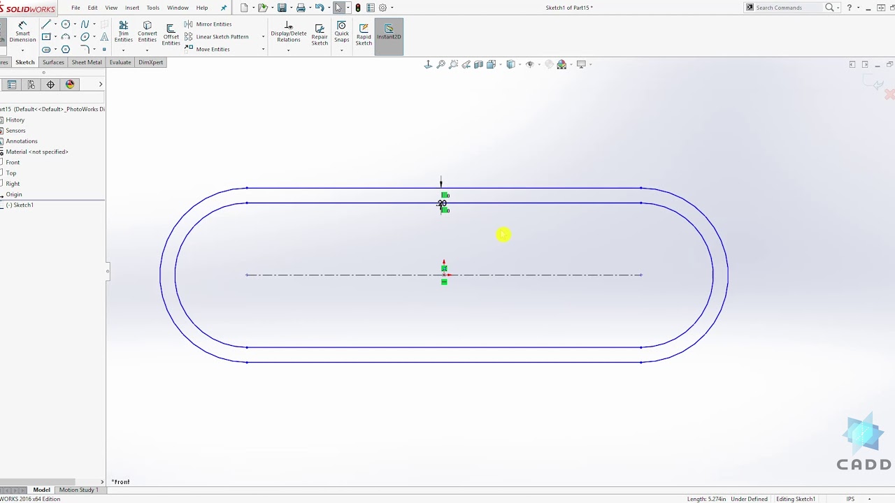 SolidWorks Tutorial for Beginners #33 - How to Offset SolidWorks Sketch ...