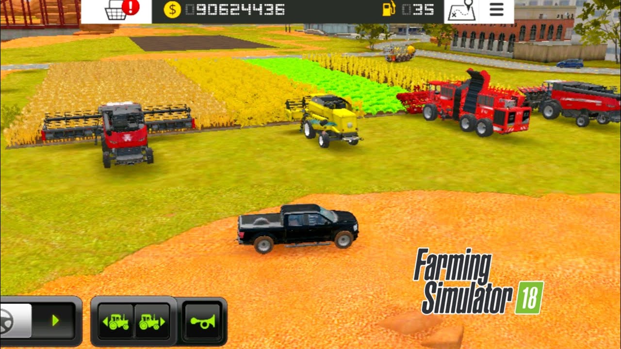 farming simulator game play 4 crop growing corn wheat bajra soyabean ...