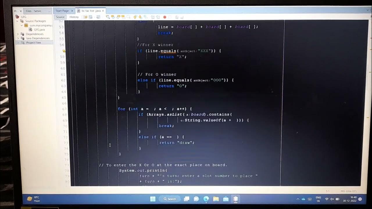 Tic Tac Toe | Mini Java Project in NETBEANS IDE by Jannat Singla - YouTube