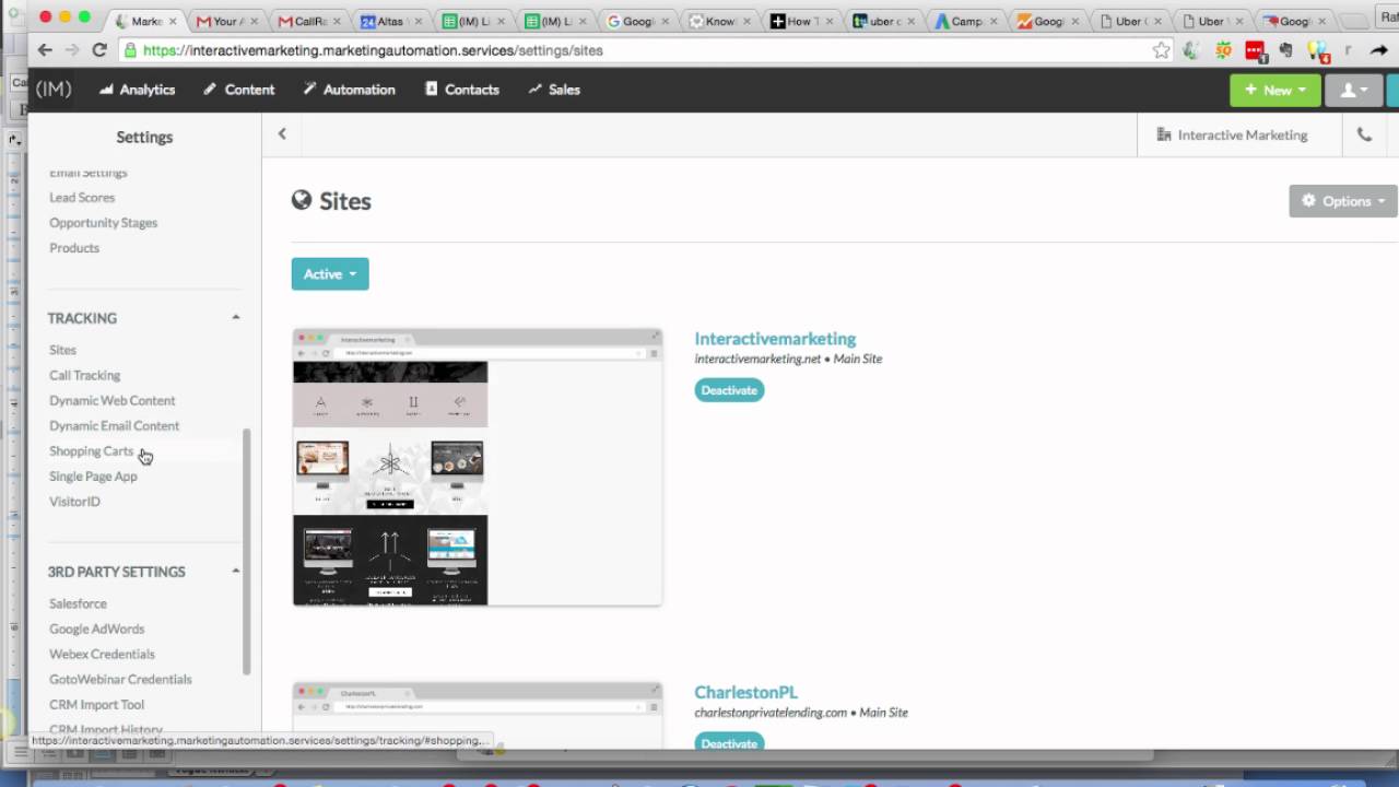 How to Set Up Site On Sharp Spring & Get Tracking Code - YouTube