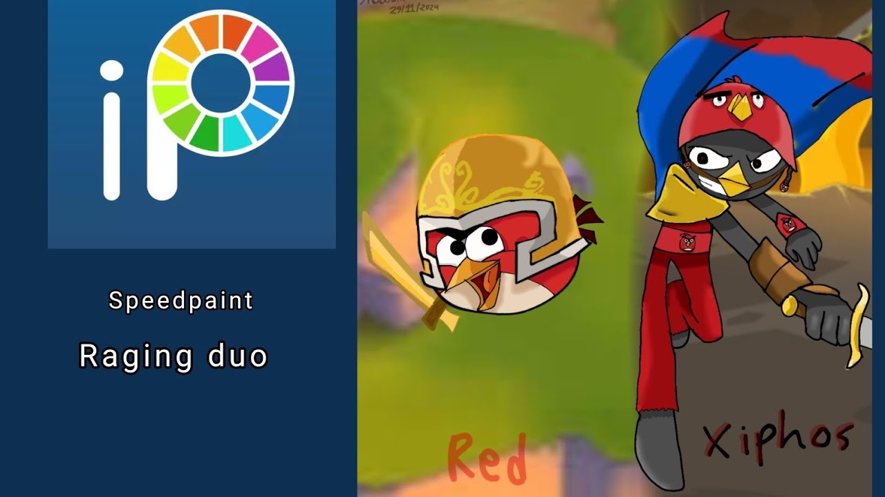 The Raging duo speedpaint. IBIS PAINT X. (stick war saga x angry birds ...