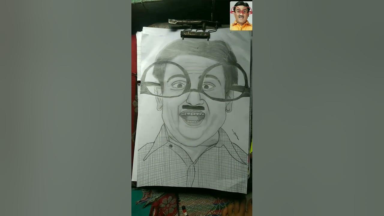 jethalal drawing ☺taarak mehta ka ooltah chashma #shortvideo #explore # ...