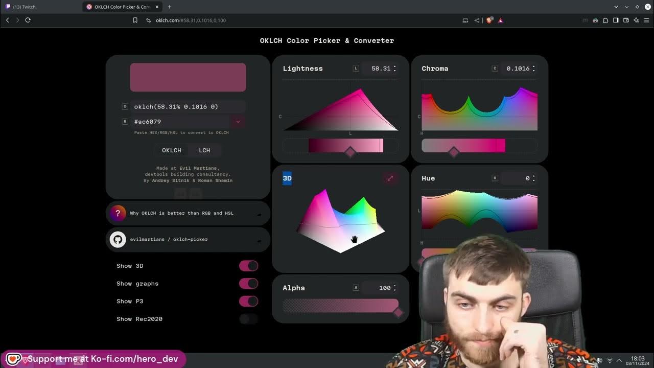OKLCH Color Picker Part 3 | Game W/O Engine Day 185 | C | Vulkan | Linux & Windows - YouTube