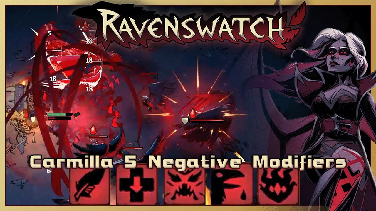 My First 5 Negative Modifier Attempt [Ravenswatch | Carmilla Gameplay ...