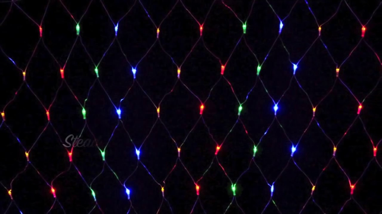 180 Multi Coloured LED Chasing Net Light - YouTube