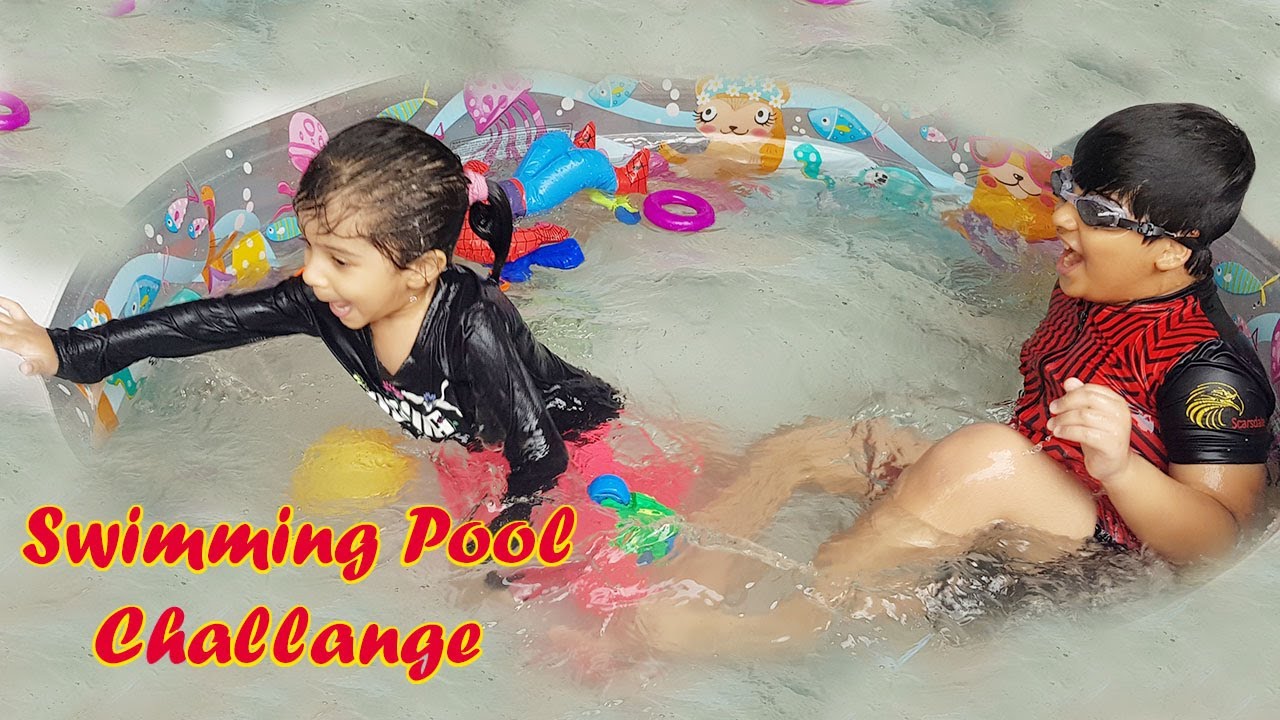 Swimming Pool Challange With Zaviyar And Sukhan - YouTube