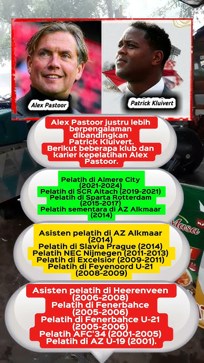 Alex Pastoor Asisten Patrick Kluivert Lebih Pengalaman - YouTube
