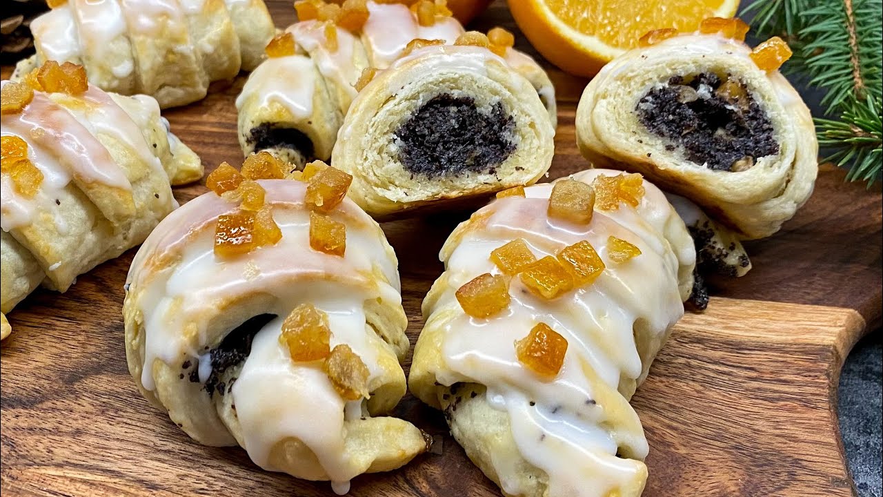 Croissants with Poppy Seed - YouTube