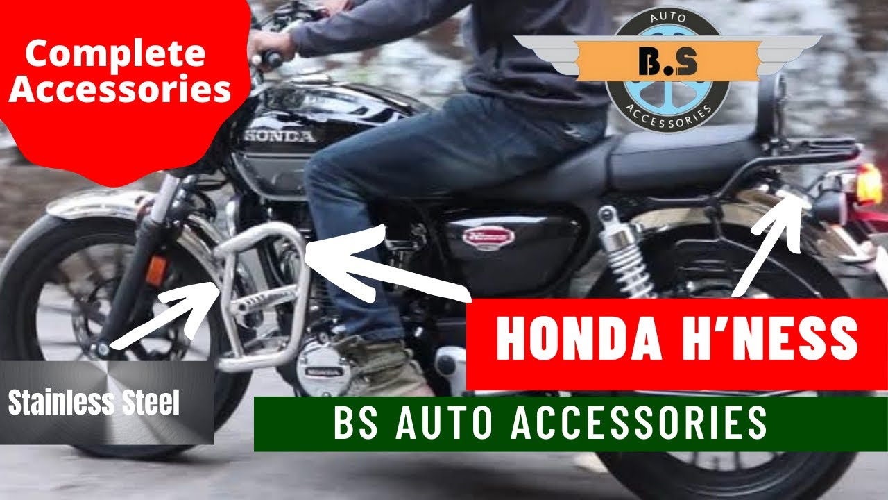 Honda hness All Accessories | Backrest, Crash guard complete ...