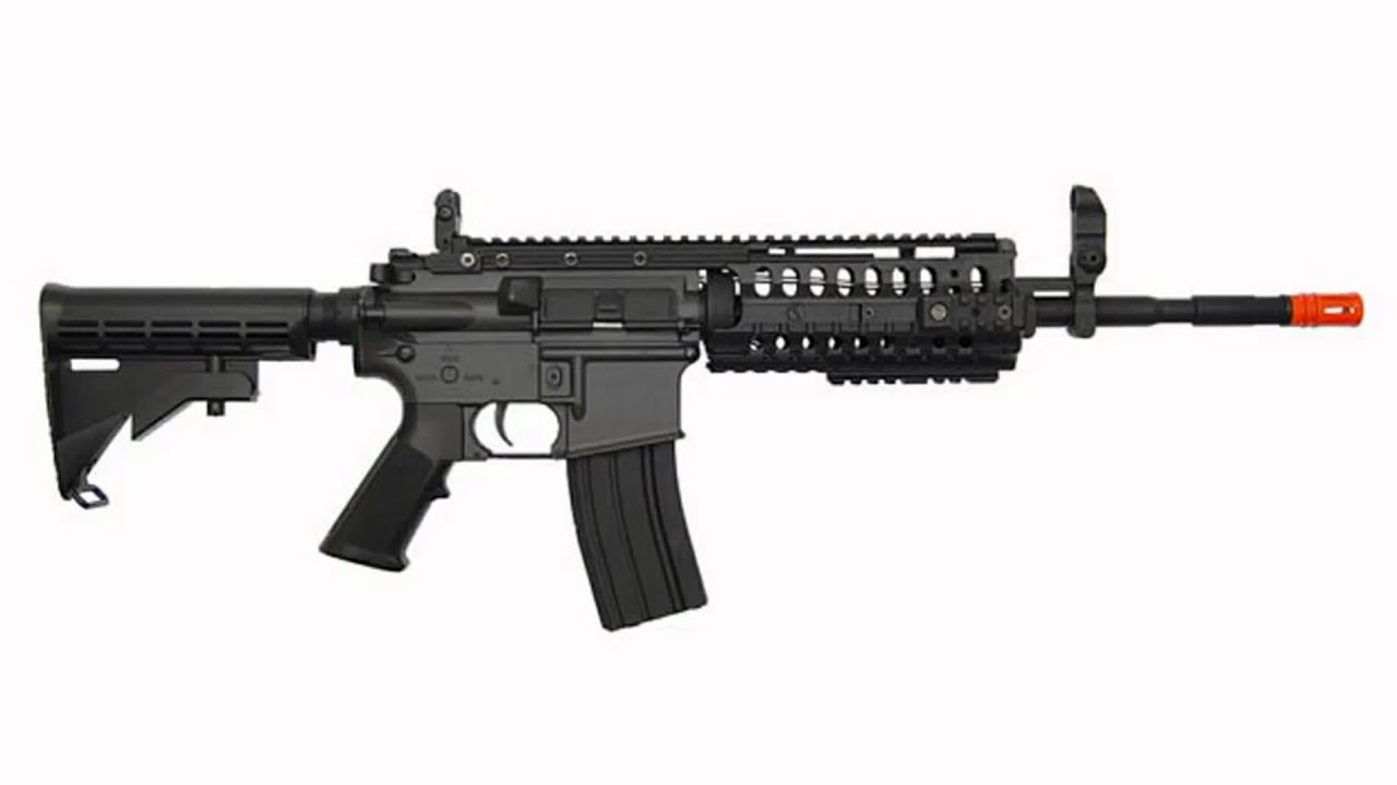Jing Gong JG M4 S-System Airsoft AEG Rifle 2010 Upgraded Version - YouTube