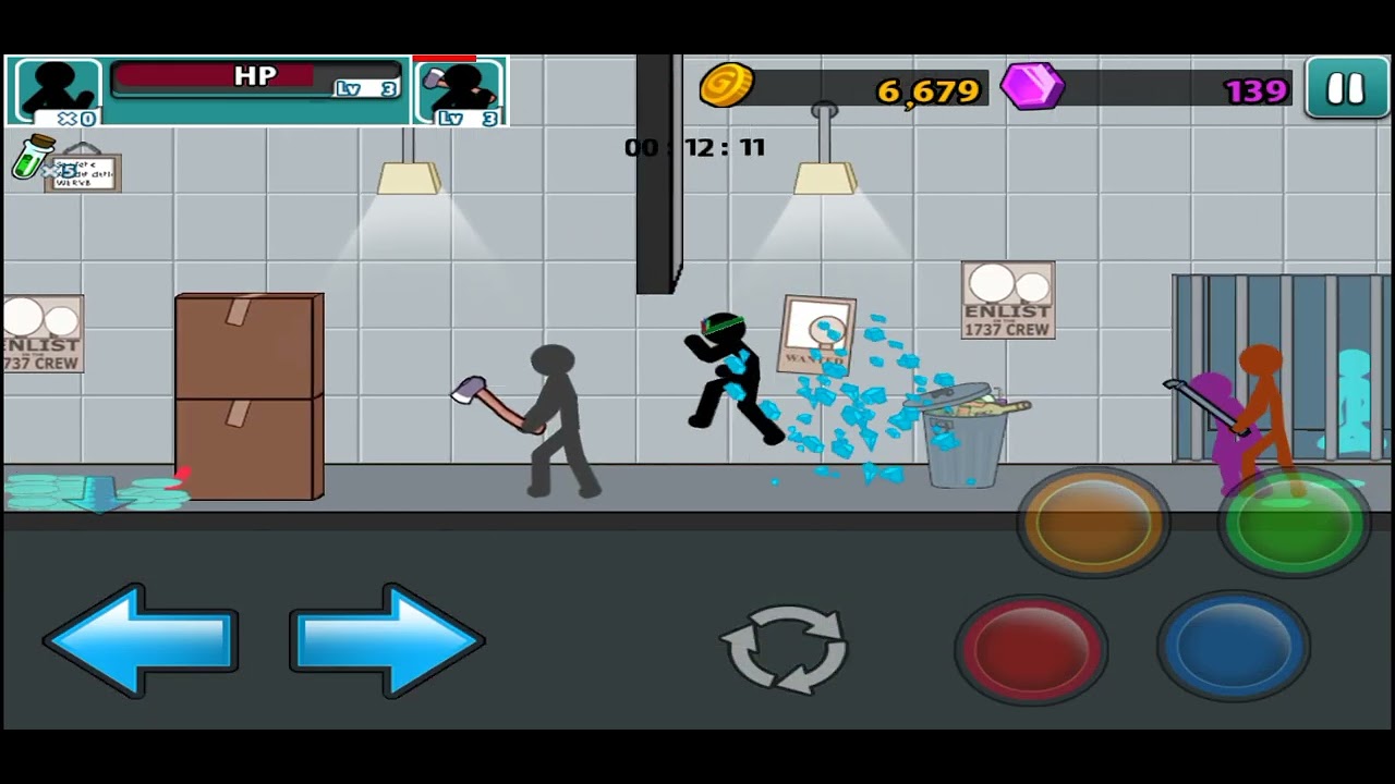 bermain stickman anger of stick 5 - YouTube