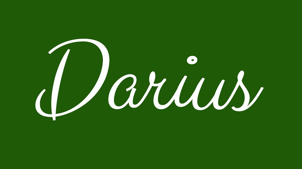 Learn how to Sign the Name Darius Stylishly in Cursive Writing - YouTube