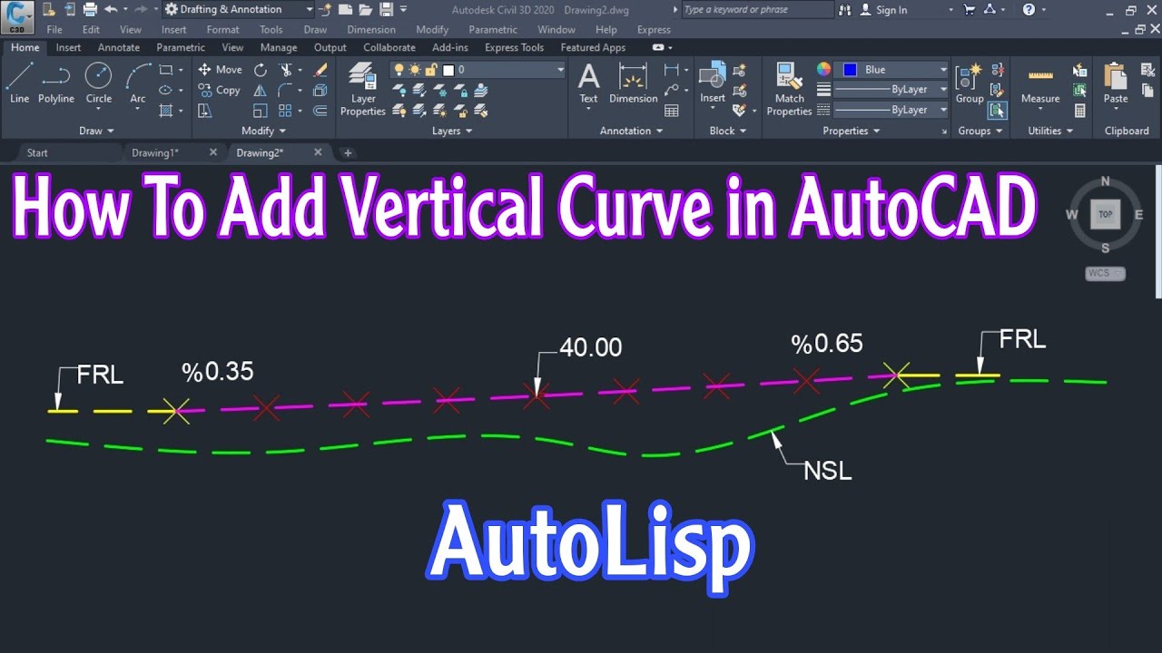 How To Add Vertical Curve In AutoCAD With AutoLisp YouTube How To Add Vertical Curve In AutoCAD With AutoLisp YouTube