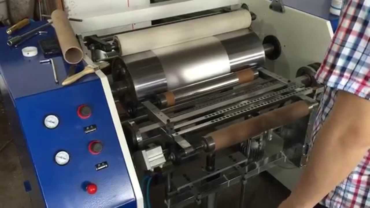 semi automatic aluminum foil rewinding machine ;aluminum foil rewinder ...