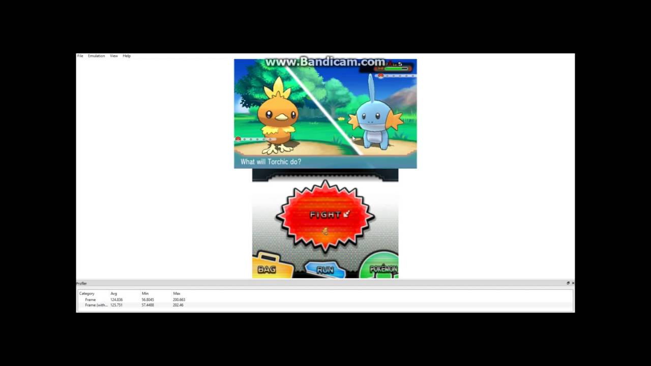 First Pokemon Battle On Citra 3ds Emulator - YouTube