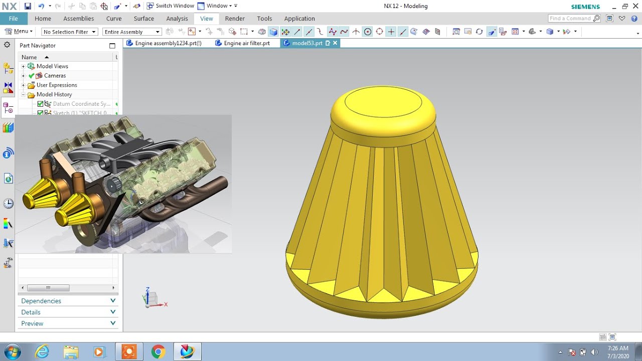 #NX Assembly #V6 Engine assembly #Engine AirFilter - YouTube