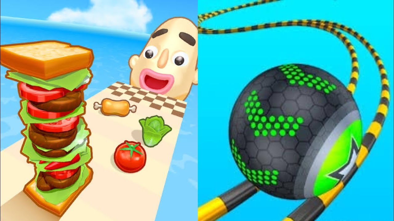 Sandwich Runner vs Going Balls - All Levels Gameplay Android, iOS - NEW ...