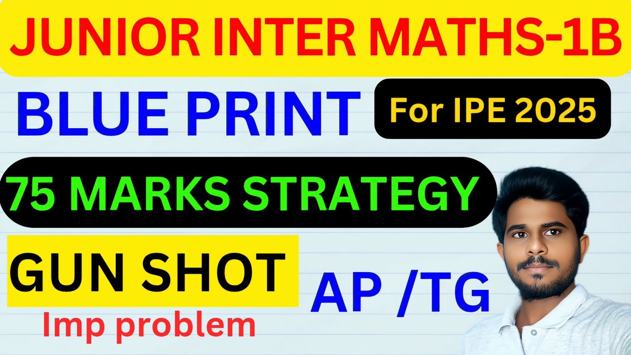 juniorINTER MATHS-1B /AP&TG//BLUEPRINT IPE 2025/75MARKS STRATEGY/IMP ...