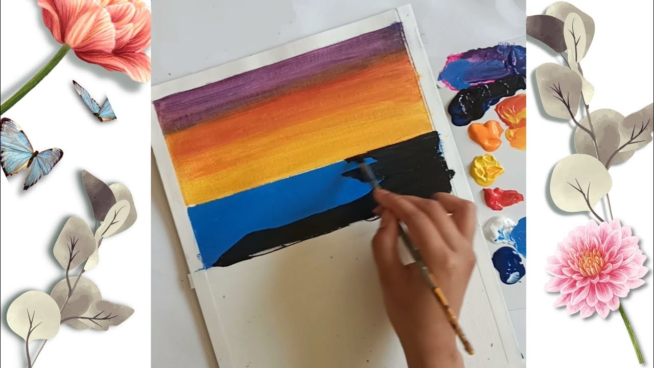 |HOW TO PAINT A LIGHT HOUSE|ACRYLIC PAINTING|STEP BY STEP PAINTING ...