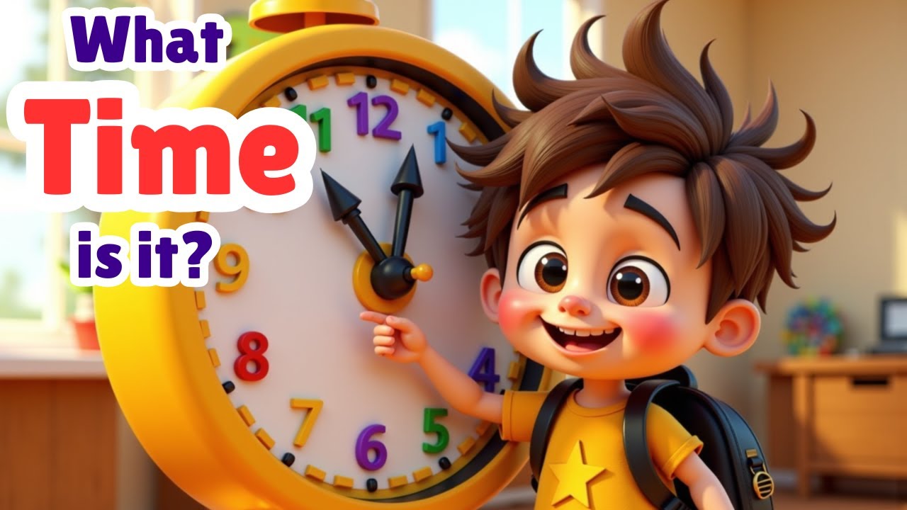 Learn Telling the Time Song for Kids (O'Clock) I What Time Is It? - YouTube
