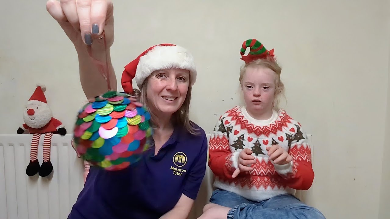 Makaton Sign - Christmas Bauble - YouTube