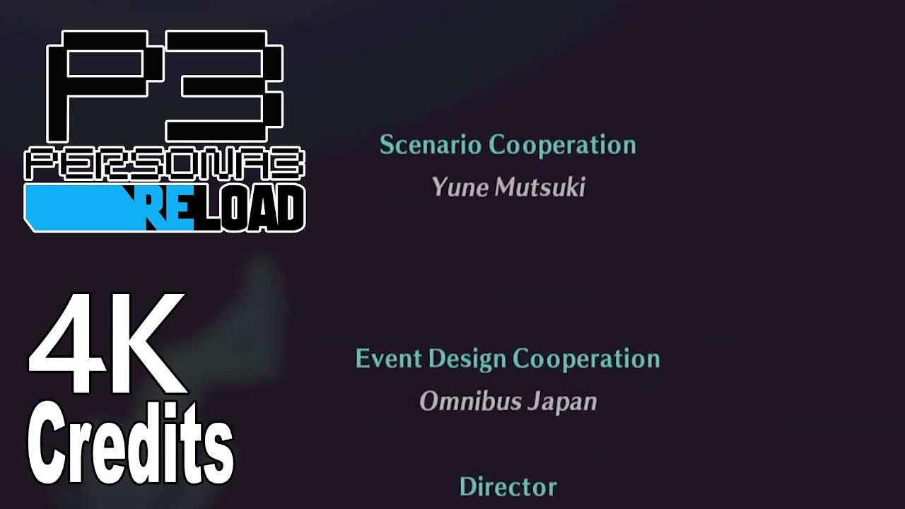 Persona 3 Reload Credits 4K - YouTube