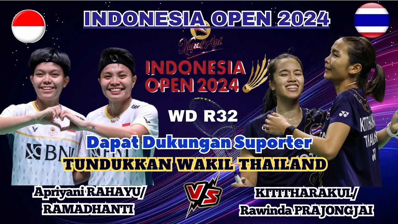 Apriyani RAHAYU/RAMADHANTI (INA) vs KITITHARAKUL/Rawinda PRAJONGJAI ...