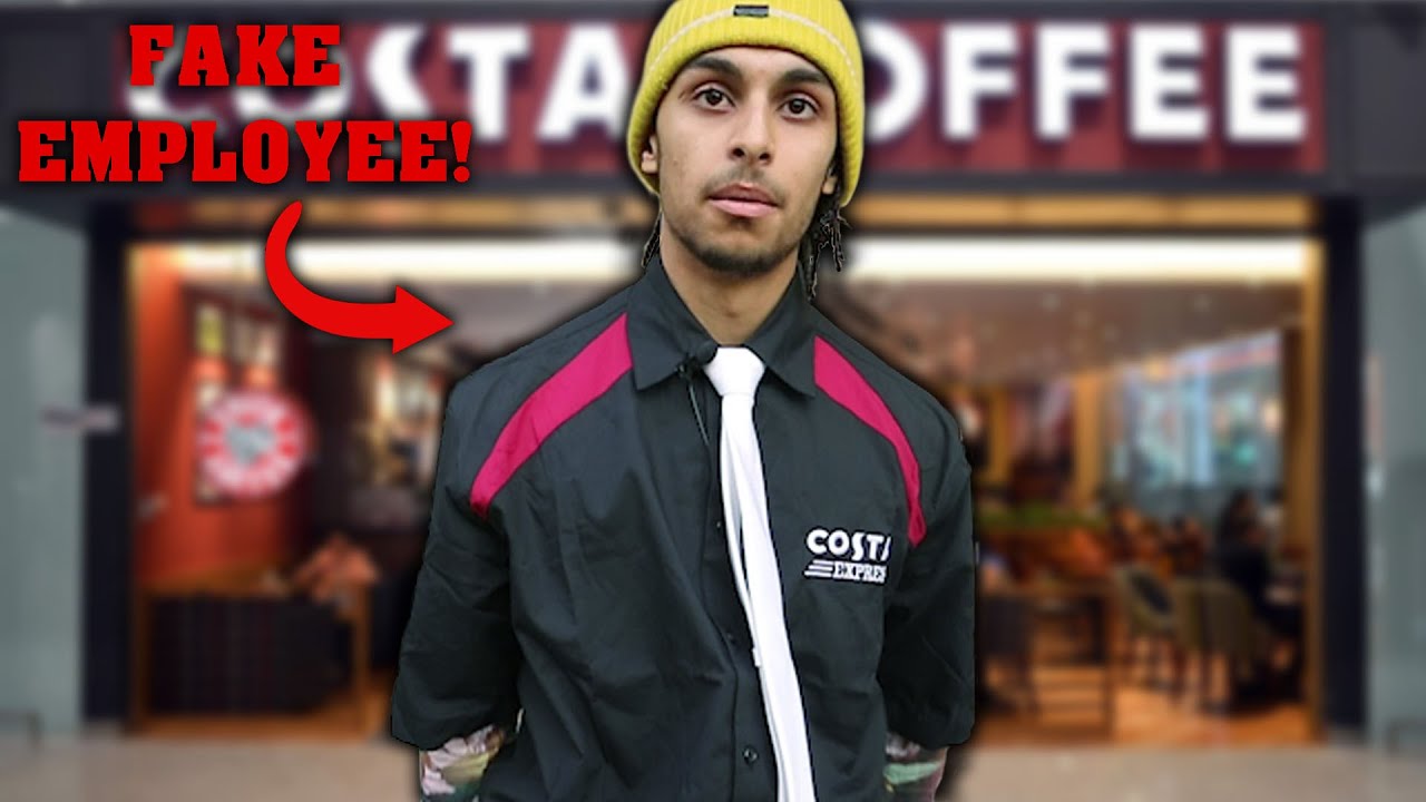 FAKE Costa Employee asks stupid questions to the public - YouTube