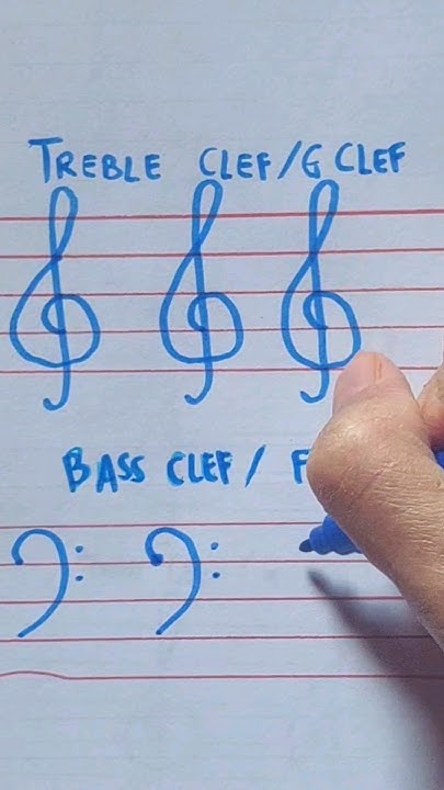 #1 basic #musictheory How to draw Treble Clef and Bass Clef # ...