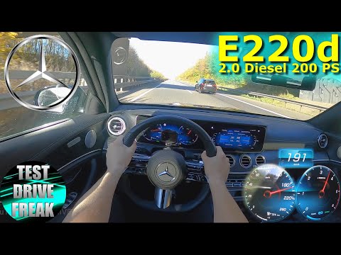 2022 Mercedes Benz E 220 d 4MATIC T-Model 200 PS TOP SPEED AUTOBAHN DRIVE POV