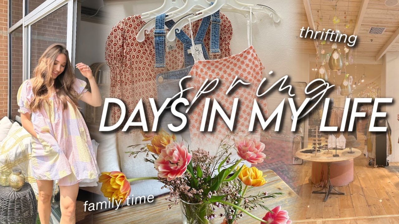 DAYS IN MY LIFE | spring thrifting, try on haul, my first accident ...