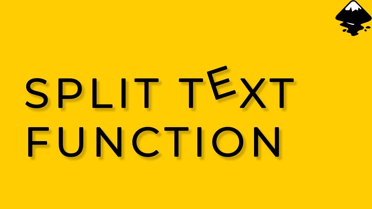 How to use the split text function in Inkscape - YouTube