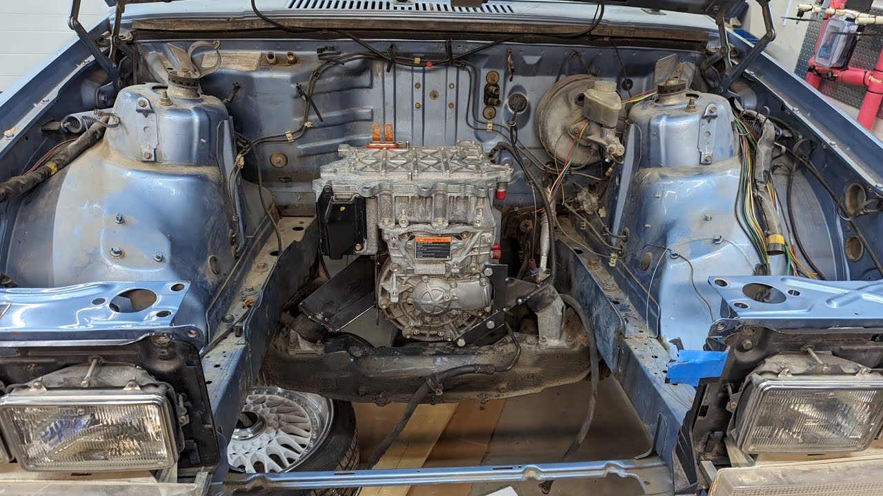 EV conversion progress - Motor mounts and battery trays - YouTube