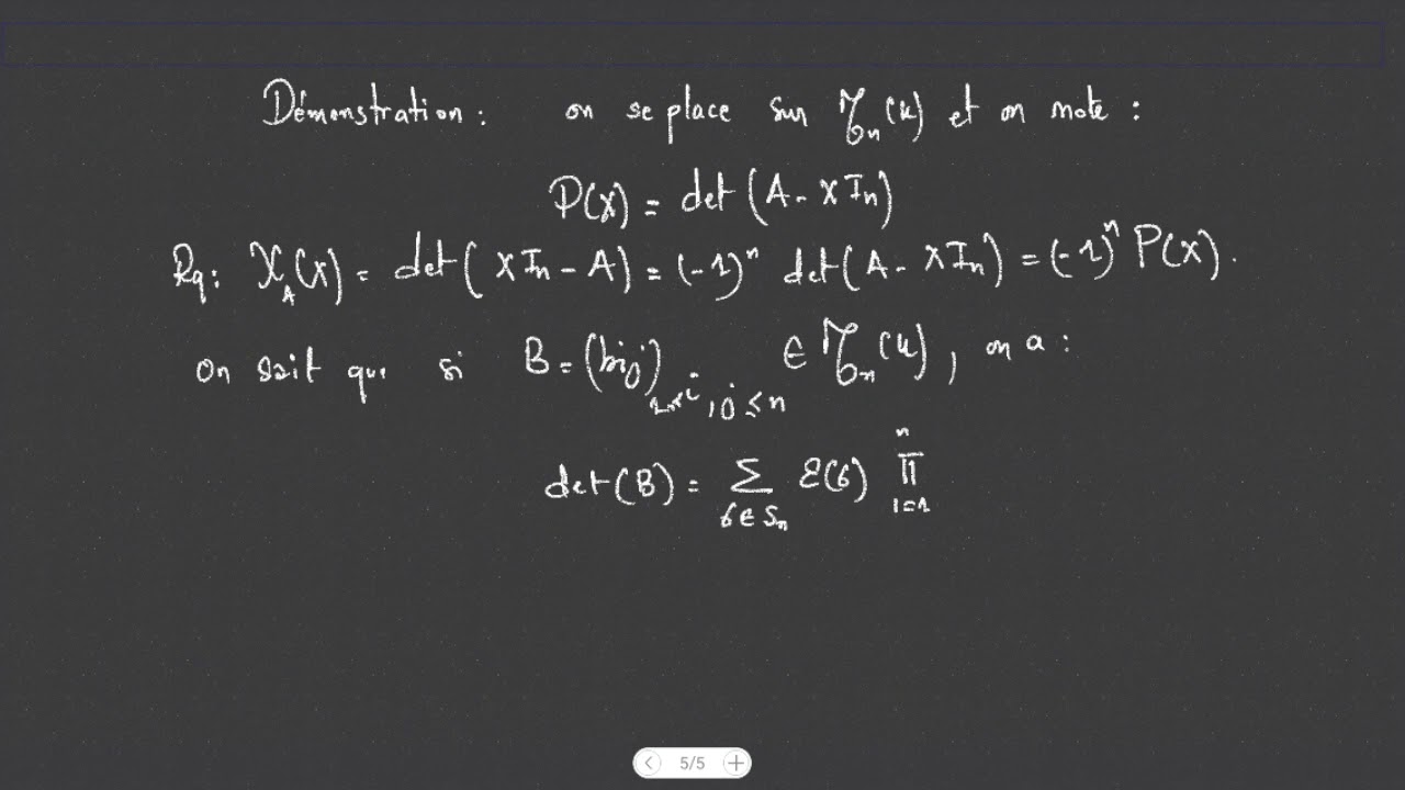 (Cours) Polynôme caractéristique : Définition et Propriétés - YouTube