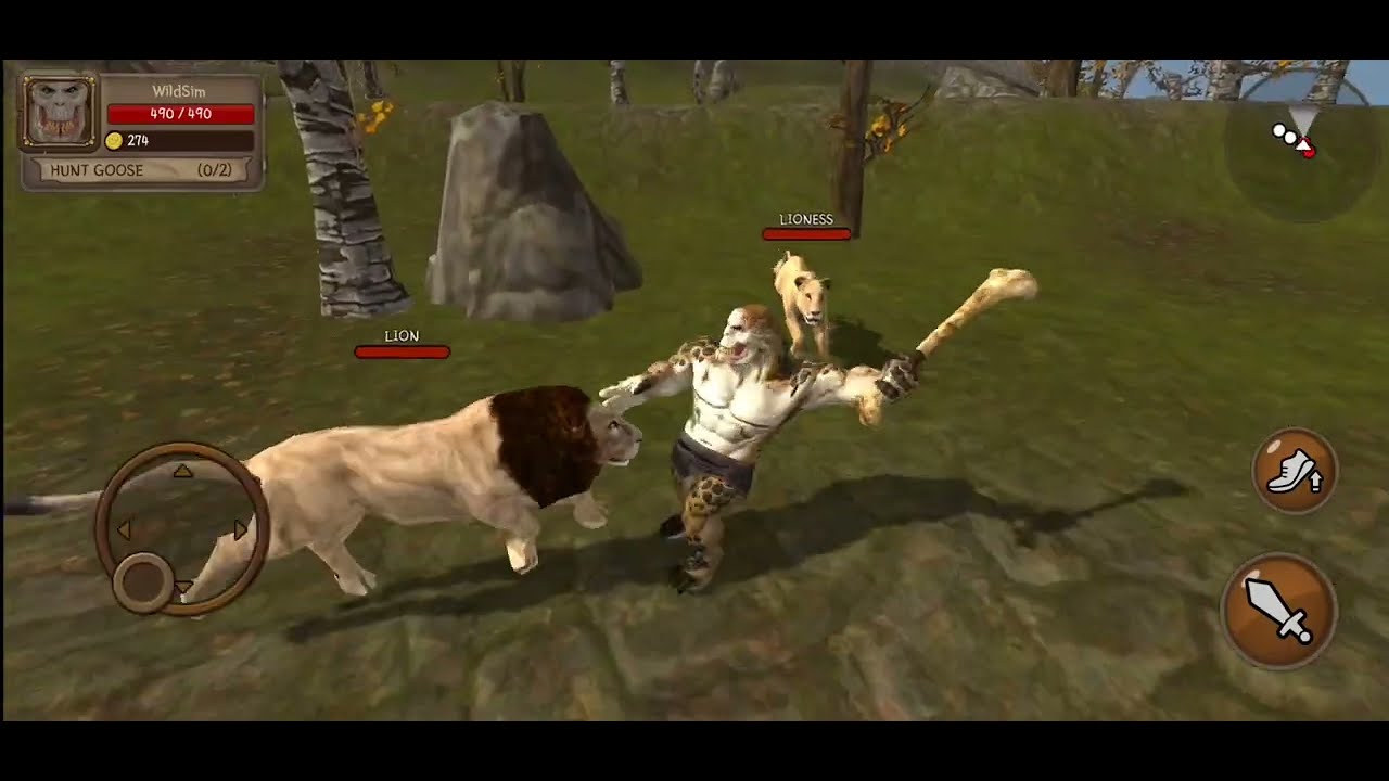 Furious Ogre's V's Angry Lion And Lioness / Savage Ogre Simulator - YouTube