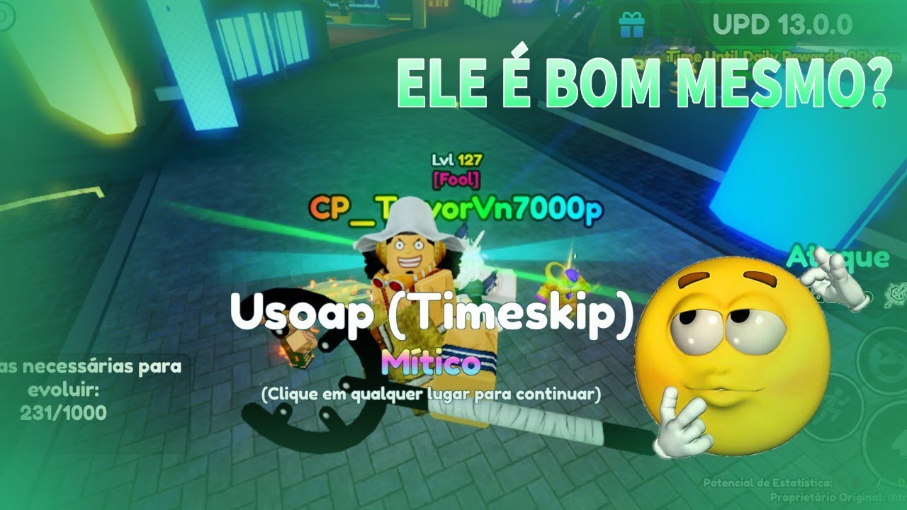Será que ele fica bom? Showcase Usopp (Timeskip) 🥶 ROBLOX - YouTube