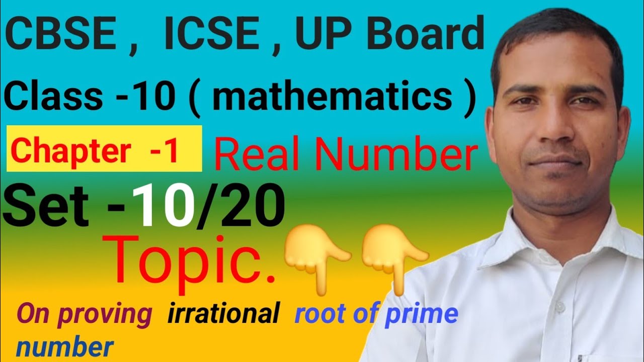 class 10 #set 10# Topic # proving irrational number of root 2 and root ...