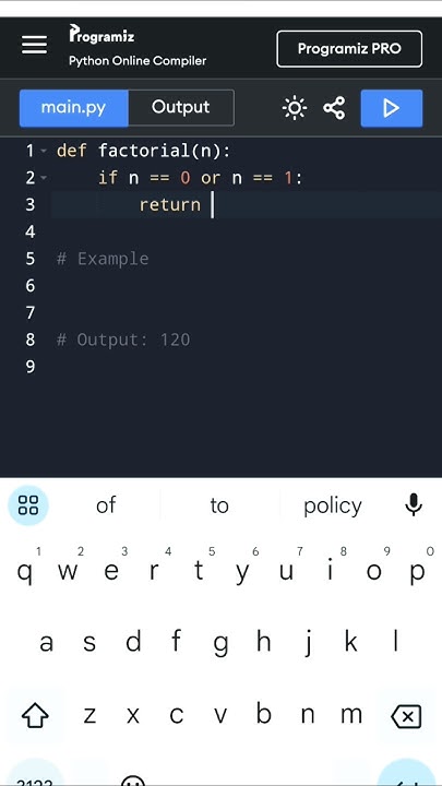 Calculate Factorial in Python in Seconds! 🔥 #1 Python Trick #Python#Factorial#PythonProgramming ...