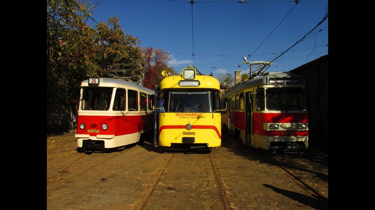 Tramvaiele de Muzeu V56 #119, Rathgeber P3.16 și EP/V3A #6001 la ...