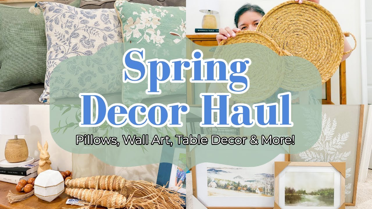 SPRING HOME DECOR HAUL 2022 | NEW PILLOWS, WALL & TABLE DECOR, EASTER ...