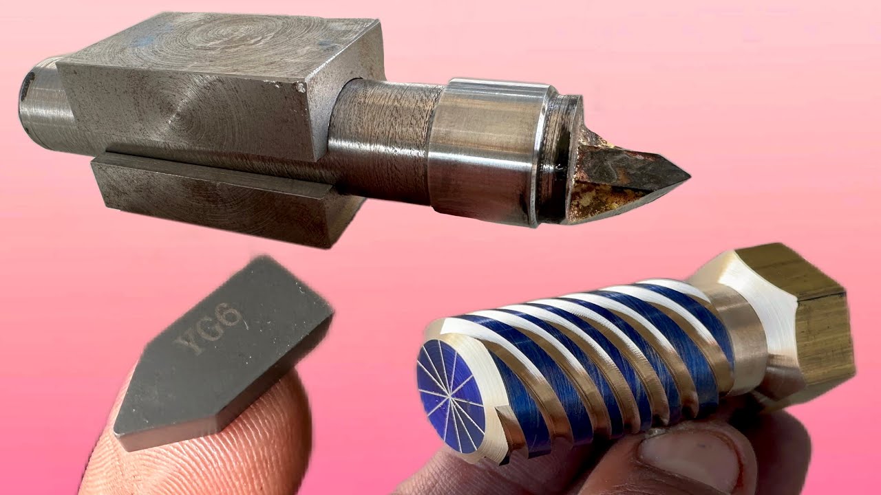 A five head thread tool making ideas on lathe | Thread turning worms ...