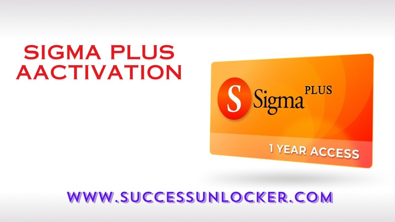 Sigma Plus Activation - YouTube