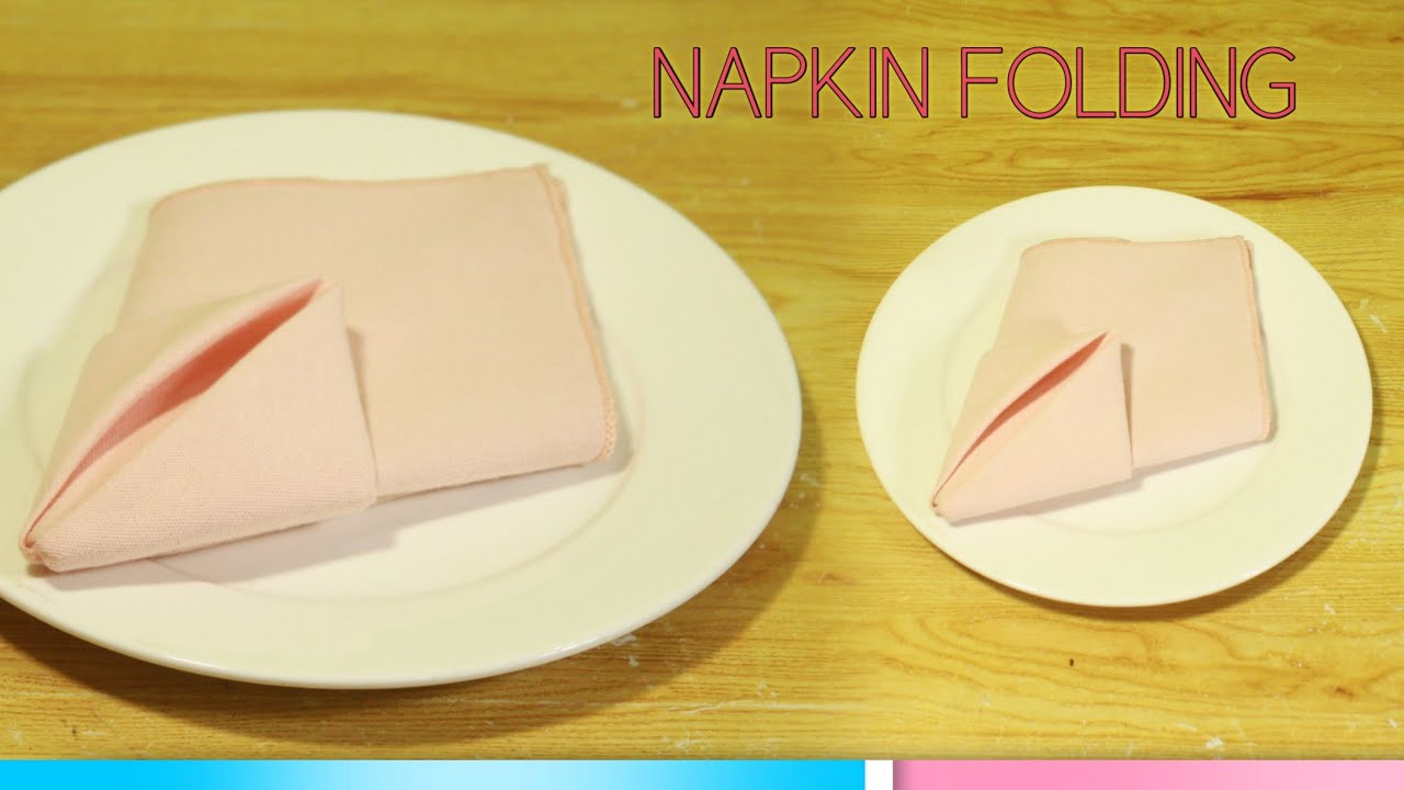 CONE IN THE PLATE TABLE NAPKIN FOLDING #TUTORIAL - YouTube