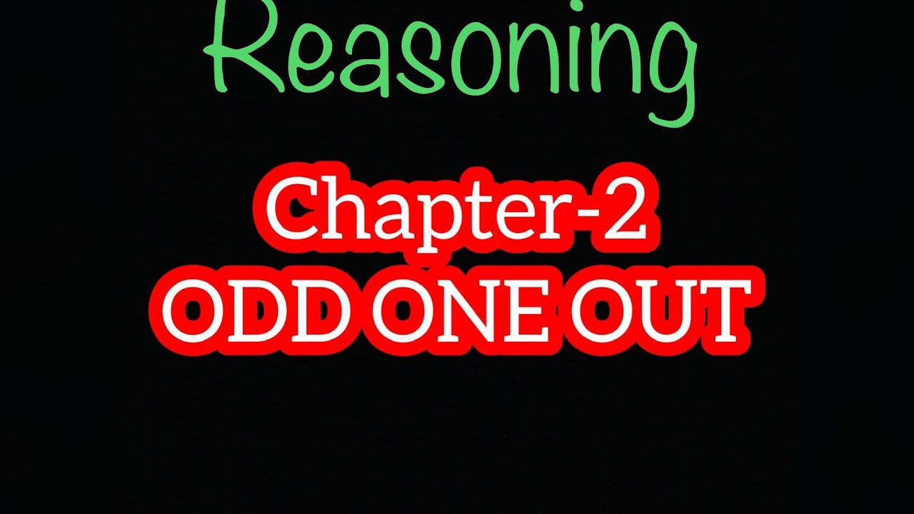 Reasoning Chapter-2 ODD ONE OUT - YouTube