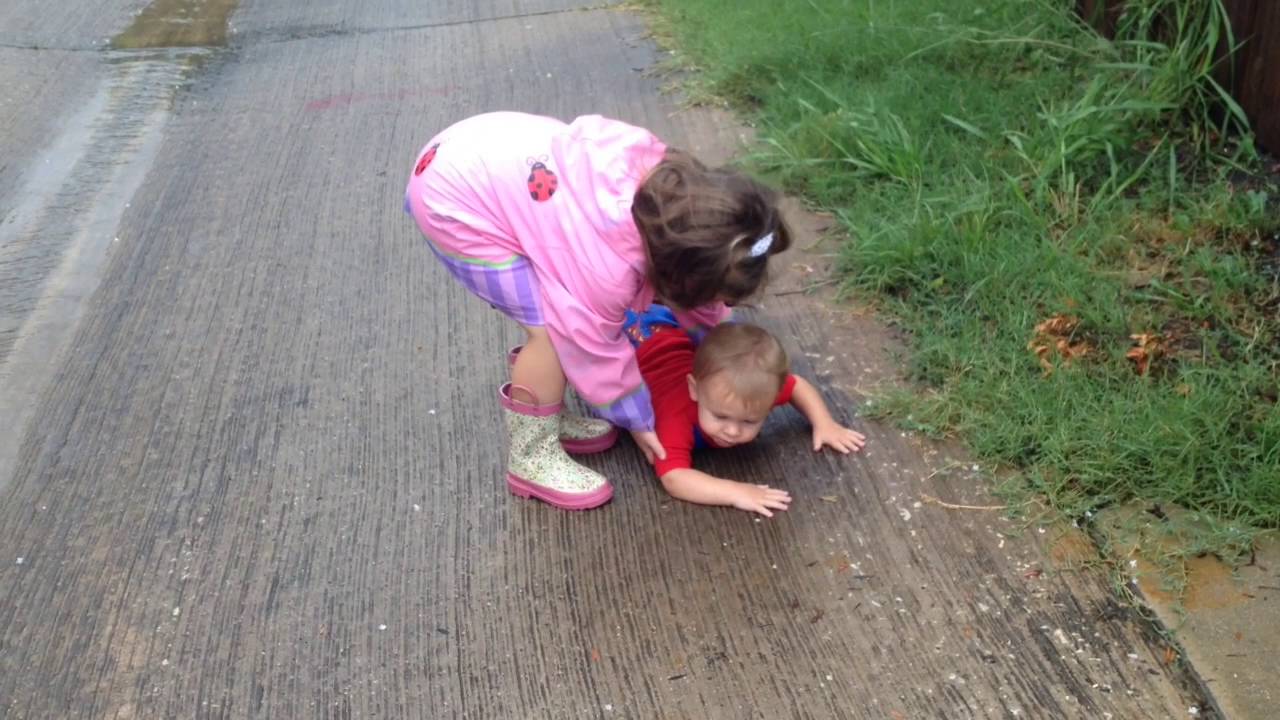 puddle splashing, june '15 - YouTube