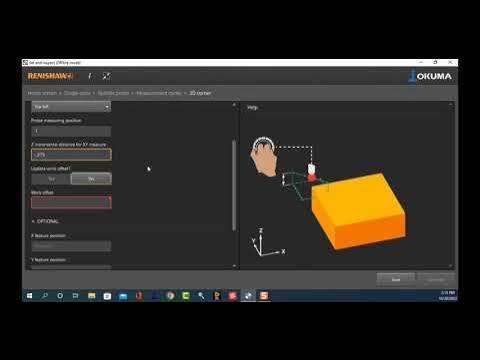GUI saved cycle for the Okuma P300M Renishaw software - YouTube