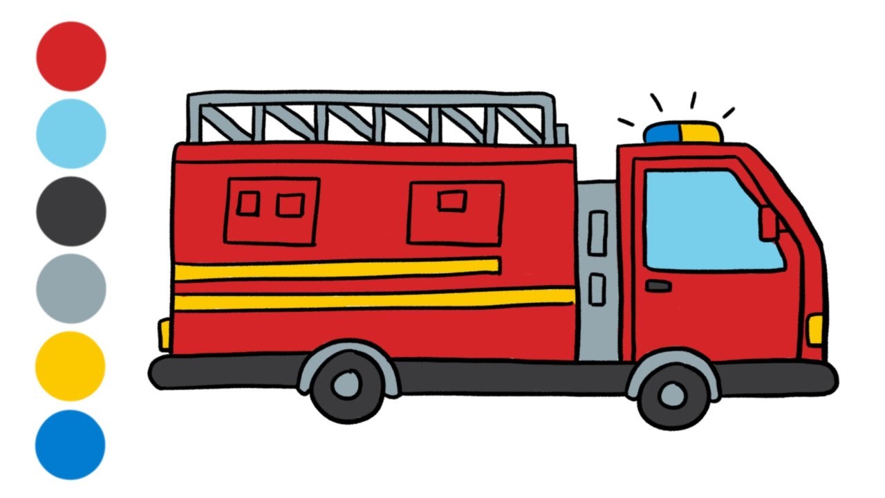 Drawing Alphabet Vehicles: F is for Fire Truck! 🚒 ️ - YouTube