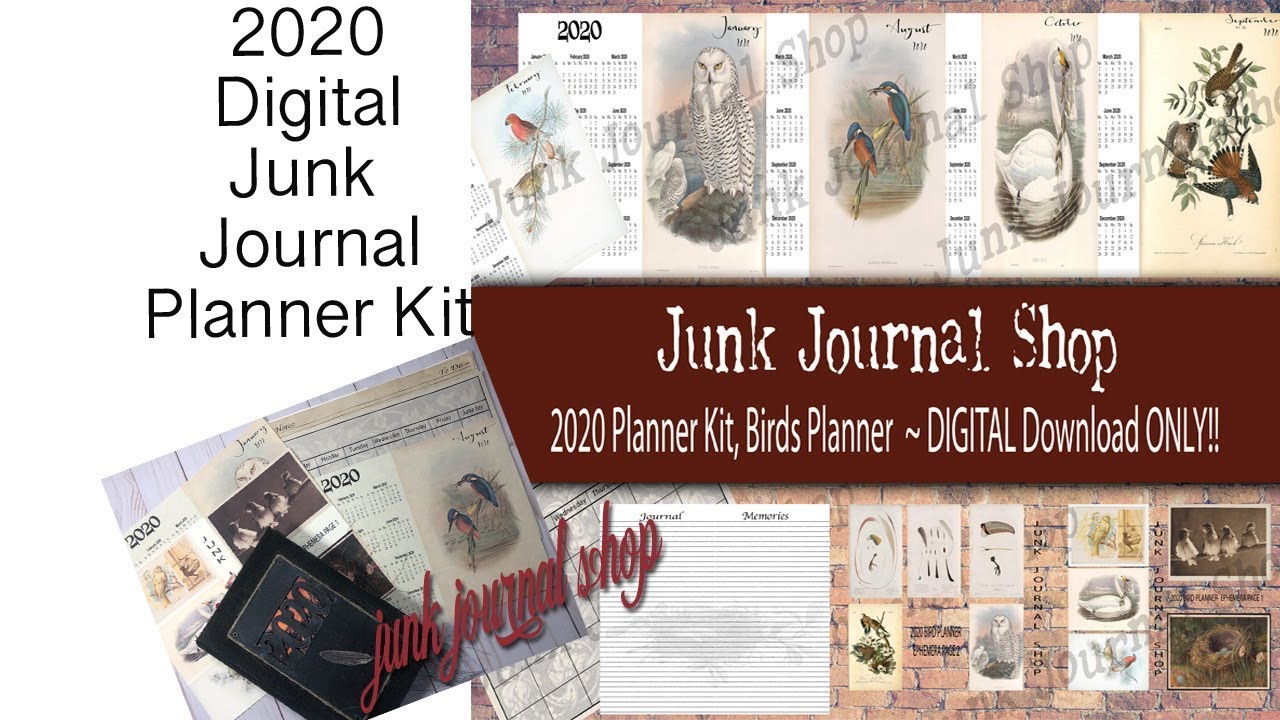 Digital 2020 Junk Journal Planner Kit - New in the Etsy Shop. Link ...