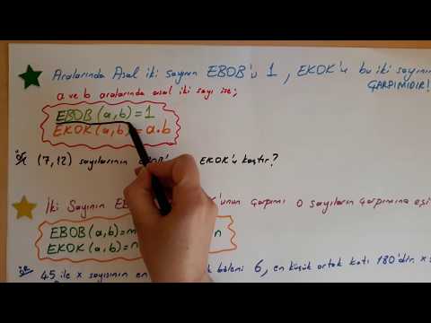 8. SINIF Atarlı Matematik EBOB-EKOK FORMÜLLERİ