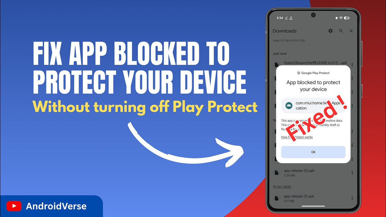 App Blocked to Protect your device? Finally FIX this issue in any ...